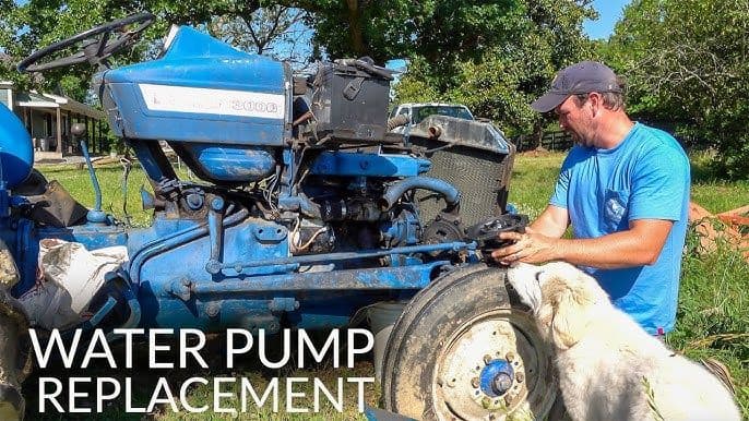 How to test and replace a faulty water pump on a tractor — tools and ...